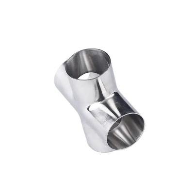 Cina Equal 304/316 Croce di saldatura in acciaio inossidabile con lucidatura dello specchio interno ed esterno SMS 3A in vendita