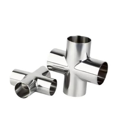 Cina Equal 304/316 Croce di saldatura in acciaio inossidabile con lucidatura dello specchio interno ed esterno SMS 3A in vendita