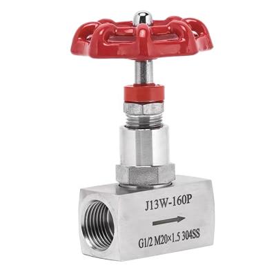 Cina Argento 304 316 in acciaio inossidabile J13W-160P Valvola dell'ago Valvola dell' ago con filo interno in vendita