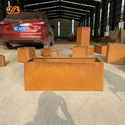Cina Vasi da fiori d'acciaio decorativi all'aperto di Corten grandi in vendita