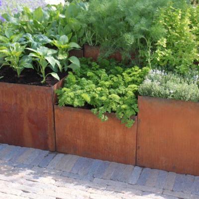 Cina Il metallo che pianta vasi del giardino dell'interno all'aperto rettangolare della piantatrice della scatola i grandi fiorisce in vendita