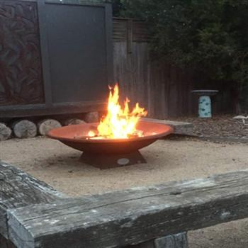 Inverno d'acciaio di Corten intorno al fuoco bruciante Pit For Garden di legno all'aperto del metallo