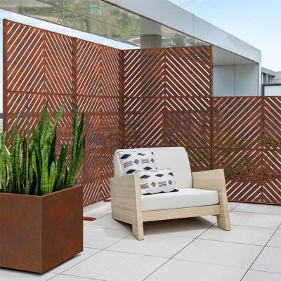 Cina Muro divisorio d'acciaio personalizzabile dello schermo del giardino di Corten Prerusted in vendita