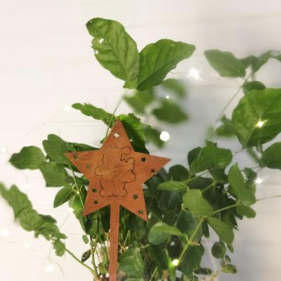 Cina Il giardino d'acciaio d'azione corrosiva degli elementi a forma di stella del metallo orna la decorazione di Natale in vendita