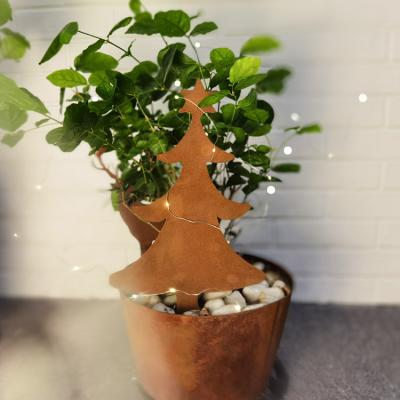Cina Il giardino arrugginito d'acciaio del metallo di Corten orna la decorazione a forma di dell'albero di Natale in vendita