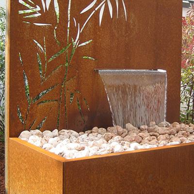 Cina la fontana d'acciaio rustica di 1500x1000x600mm Corten con il laser ha tagliato il pannello dello schermo in vendita
