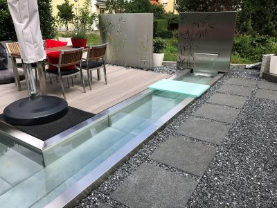 Cina Il giardino all'aperto del metallo dello SGS orna la caratteristica d'acciaio Rusty Red dell'acqua dello stagno di Corten in vendita