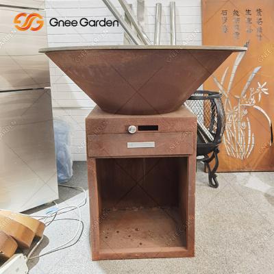 Cina Il rivestimento di cottura all'aperto d'acciaio della ruggine della griglia del BARBECUE di Pit With del fuoco delle griglie di Corten mangia fuori in vendita