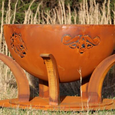 Cina Fuoco d'acciaio Pit Laser Cut Animal Fire Pit Camping Wood Burning Bonfire di Corten in vendita