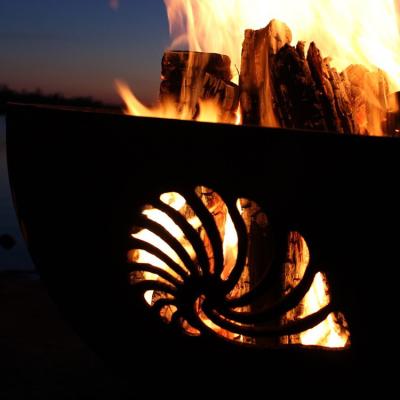 Cina Acciaio pre arrugginito a 36 pollici Firepits di Corten all'aperto con la patina dell'ossido in vendita