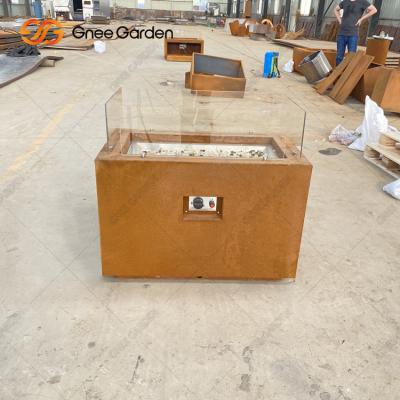 Cina Pozzo quadrato d'acciaio all'aperto del fuoco di Pit Rustic Finish Table Top del fuoco di Corten in vendita