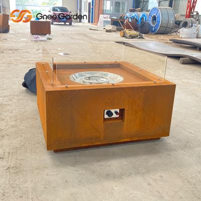 Cina Pozzo quadrato d'acciaio all'aperto del fuoco di Pit Rustic Finish Table Top del fuoco di Corten in vendita