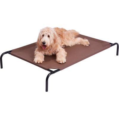China 80cm SGS Elevated Dog Cot Bed 600D PVC Summer With Canopy for sale