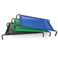 China 80cm SGS Elevated Dog Cot Bed 600D PVC Summer With Canopy for sale