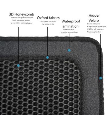 China Capa doble Cat Litter Mat de la PU de la estera los 60cm impermeable plegable del animal doméstico en venta