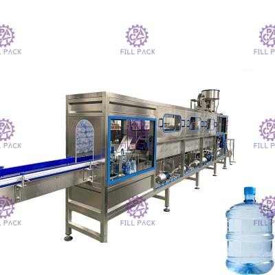 China Automatic Bottled 5 Gallon Water Filling Line Bucket Washing Filling Capping Machine Line for sale
