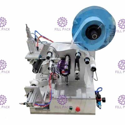 China Semi-automatic Adhesive Sticker Labeling Machine Equipment Labeler for Square Bottle 3 sides or Round bottle circle for sale