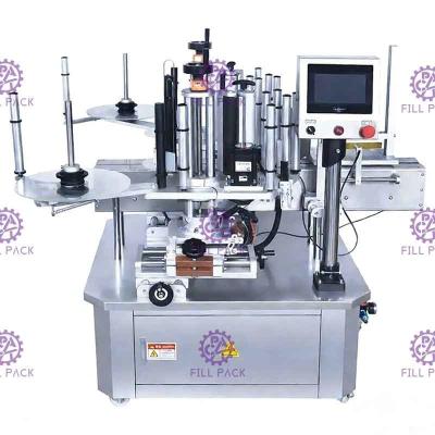China Automatic Square Flat Bottle Special Shaped Bottle labeller Double Side Adhesive Sticker Labeling Machine Equipment for sale