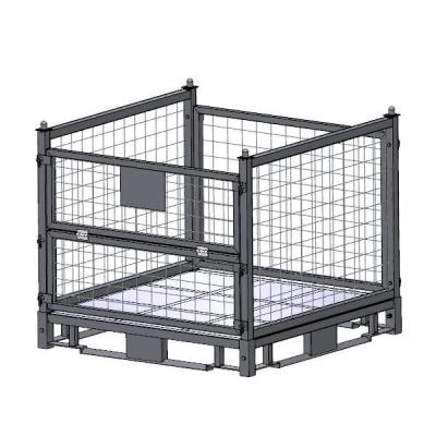 Cina acciaio aperto di Mesh Storage Containers Folding Semi del metallo di 300kg 500kg in vendita