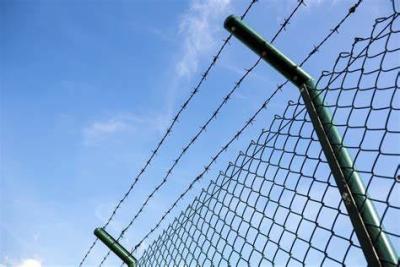 Cina Recinzione a maglie galvanizzate con montante ad angolo per impieghi gravosi in vendita