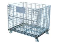 China Galvanized 700kg Stackable Mesh Pallet Cages For Warehouse for sale