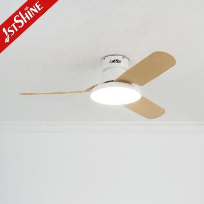 China Nordic Style Flush Mounted LED Ceiling Fan with 3 Blades and 6000k Color Temperature for sale