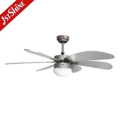 China Simple Home 6 MDF Blades Silver Color Ceiling Fan with Remote Control and AC/DC Motor for sale
