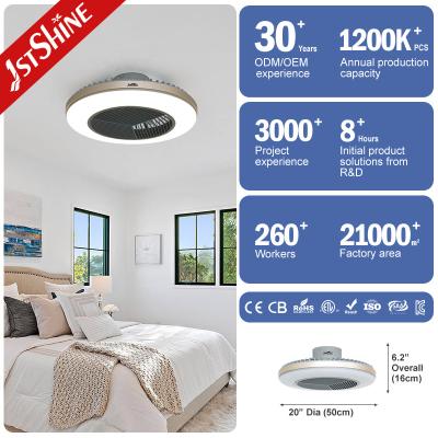 China Metal Lamp Body Ceiling Fan with Dimmable LED Light Easy to Remove/Install Flush Mount for sale