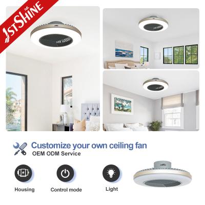 China Metal Lamp Body Ceiling Fan with Dimmable LED Light Easy to Remove/Install Flush Mount for sale