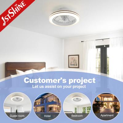 中国 20 INCH/PEM低電圧 LED 天井扇風機 支持と扇風機直径を暗くするライト 販売のため