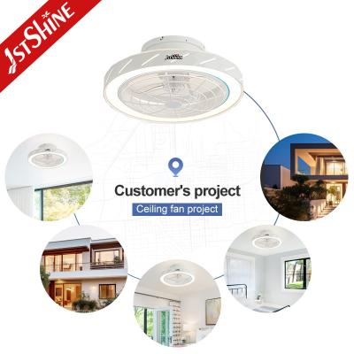 China 3 Farbe LED Licht Niedrigprofil Fancy Design ABS Blades Innenraum Deckenventilator mit Fernbedienung zu verkaufen