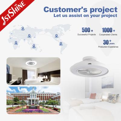 China Enclose Bladeless LED Ceiling Fan With Dimmable White Modern For Study Room for sale