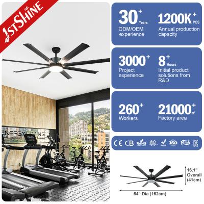 Cina 1stshine 64/84/100 Inch DC Motor 6 Lamelle Ventilatore di soffitto luce Bianco/Nero/OEM con 10- in vendita