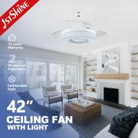 China Embedded Industrial 6 Speeds Remote Control Retractable Ceiling Fan With LED Light for sale