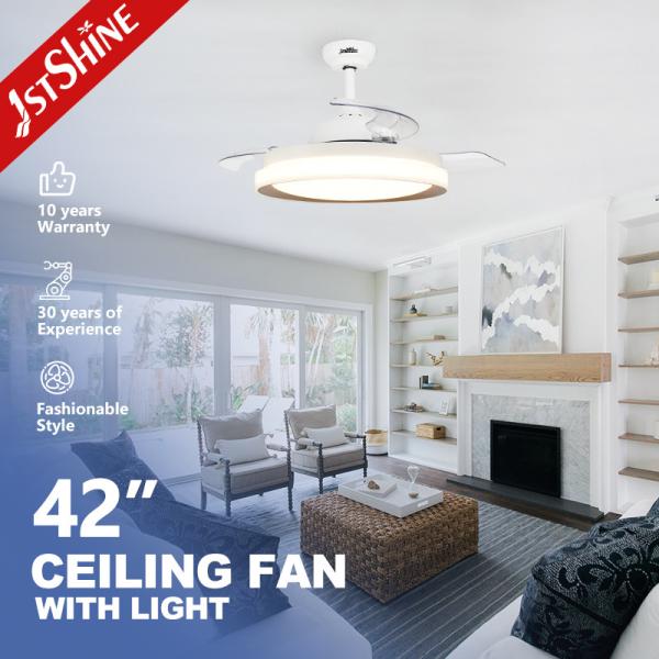 Quality Living Room Smart 42 Inch Invisible LED Ceiling Fan With Hidden Blades for sale