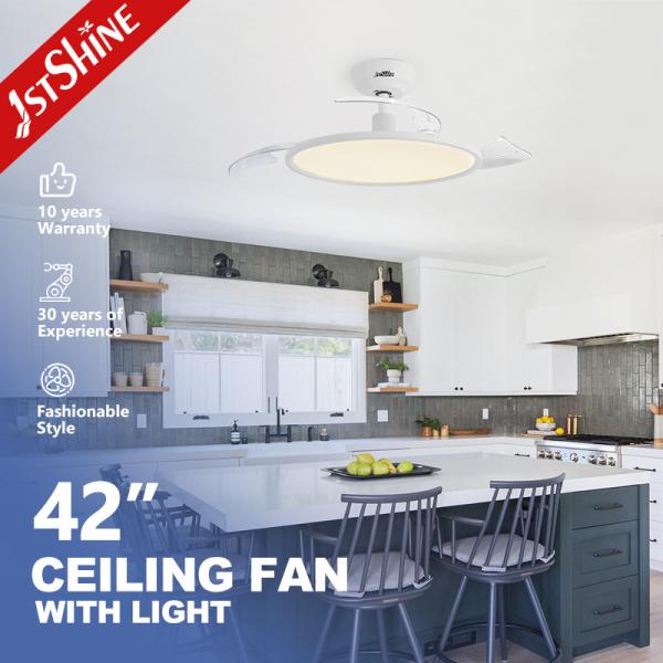 Quality Ultra-Thin Smart LED Ceiling Fan Light 3 Color Led Light White Modern for sale