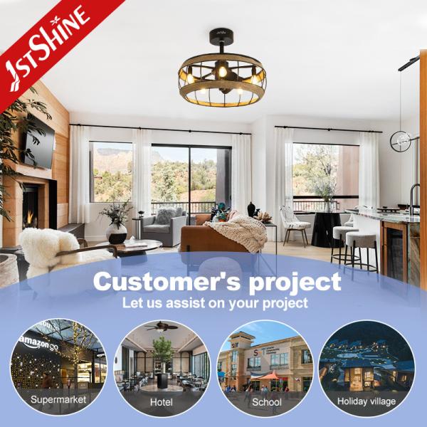 1stshine Ceiling Fan with Light Cooling Air Light and Southeast Asian Style Hand Woven