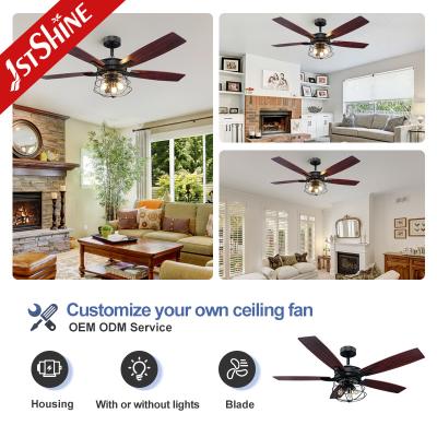 China 1stshine Ceiling Fan met MDF Wood Blades en Remote Control Traditionele Design 10- Te koop