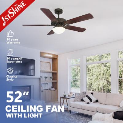 China Residential 52" LED Ceiling Fan with MDF Plastic Blades and Light for sale