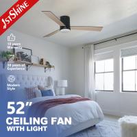Quality CCC 52 Inch 3 Plywood Blades Flush Mount Ceiling Fan With Silent DC Motor for sale