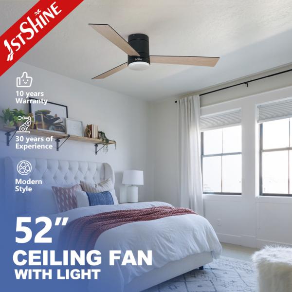 Quality CCC 52 Inch 3 Plywood Blades Flush Mount Ceiling Fan With Silent DC Motor for sale