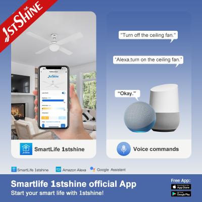 China 1stshine Ceiling Fan with LED Light CE ROHS Certificate 110 220V DC 23W Remote Control for sale