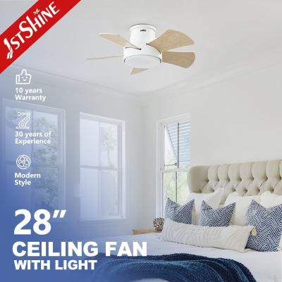 China Economia de energia 28 polegadas ventilador de teto LED para tetos baixos corpo de metal e design flush à venda