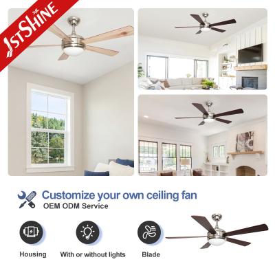 China OEM Controle remoto Ventilador de teto LED moderno com 5 lâminas de MDF à venda