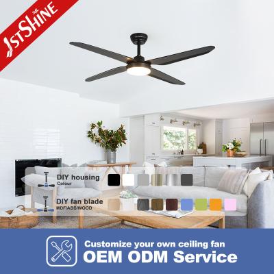 Cina Ventilatore di soffitto interno moderno da 52 pollici 5 velocità silenzioso motore a corrente continua reversibile con luce in vendita