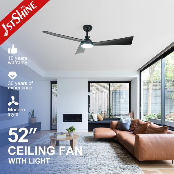 Quality 52 Inch Dimmable LED Light Ceiling Fan With Lights Remote Control 6 Speed for sale