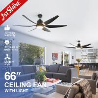 Quality Modern Black Ceiling Fan With Light ABS Blade Energy Saving Low Noise for sale