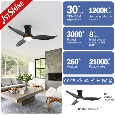 China Control remoto ventilador de techo LED de 42 pulgadas con cuchillas ABS y fuente de luz de 3 colores en venta