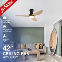 Quality 3 Plastic Blade 6 Speed Remote Control Low Ceiling Flush Mount led Ceiling Fan for sale