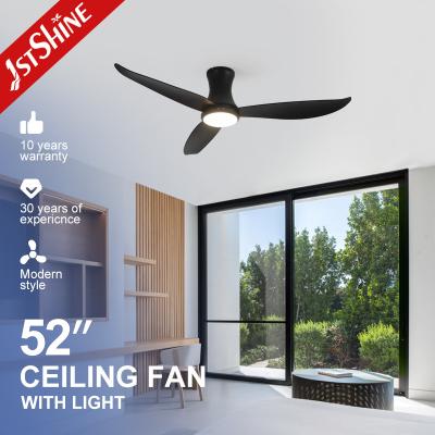 China Home Office 52 Inches Flush Mount LED Plafondventilator met ABS-bladen en 3-kleurlicht Te koop